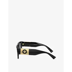 Versace Rectangle-frame Acetate Sunglasses