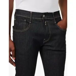 REPLAY Anbass Hyperflex Slim-fit Straight-leg Jeans - Dark Blue