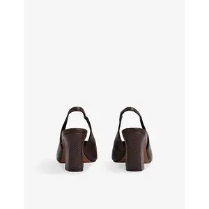 REISS Lorena Leather Slingback Courts