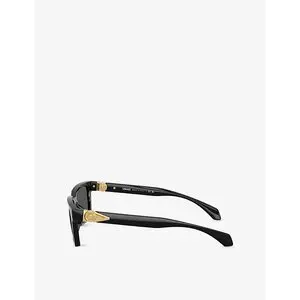 Versace Ve4490u Rectangle-frame Sunglasses - Black