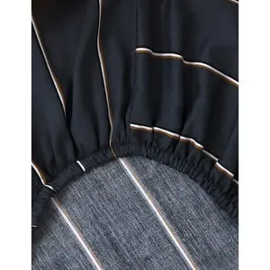 BOSS Bray Striped Cotton Fitted Sheet
