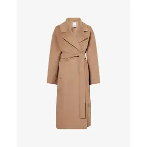 Max Mara Long Brushed Wool Coat - Camel