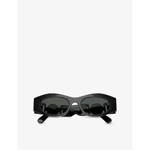Versace Ve4480u Oval-frame Sunglasses - Black