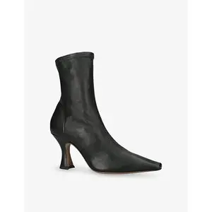 NEOUS Leather Heeled Ankle Boots - Black