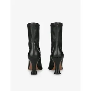 NEOUS Leather Heeled Ankle Boots - Black