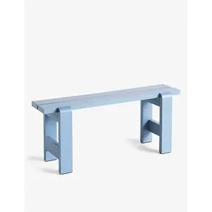 HAY Weekday Bench W111 Plank Pinewood Bench 111cm X 45cm - Blue Lacquered Pinewood