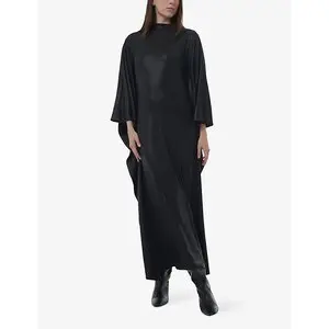 LEEM Silhouette-effect Fitted Woven Kaftan Dress