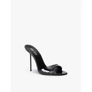Paris Texas Lidia Patent Leather Mules - Black