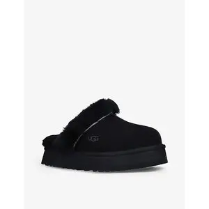 UGG Disquette Shearling-lined Suede Slippers - Black