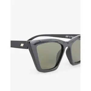 Le Specs Velodrome Cat-eye Acetate Sunglasses - Black
