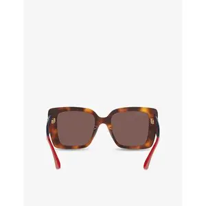 Gucci Gg1861s Square-frame Sunglasses - Brown