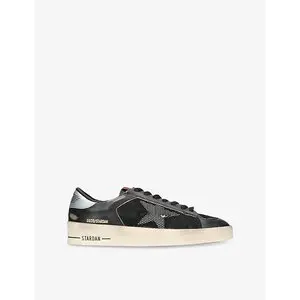 GOLDEN GOOSE Stardan Mesh And Leather Trainers - Silver Com