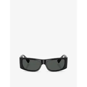 Versace Ve4482 Pillow-frame Acetate Sunglasses - Black