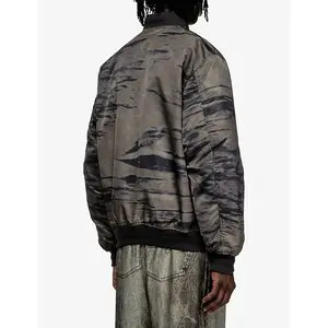 DIESEL® Nylon Logo-plaque Bomber Jacket