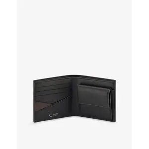 BVLGARI Leather Compact Wallet - Brown