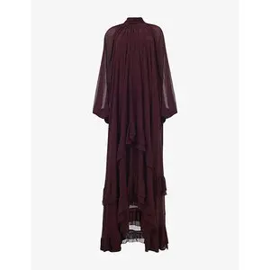 LEEM Balloon-sleeve Frilled Woven Kaftan