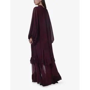 LEEM Balloon-sleeve Frilled Woven Kaftan
