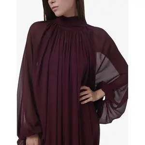 LEEM Balloon-sleeve Frilled Woven Kaftan