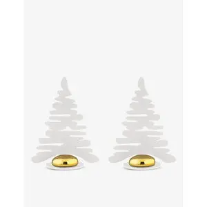ALESSI Barkplace Tree Resin-coated Steel Place Card Holders Set Of 2 - Nocolor