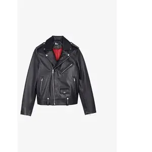 The Kooples Straight-cut Notched-collar Leather Jacket