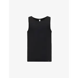 Hanro Fitted Stretch-jersey Vest Top - Deep Black