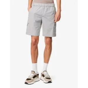 ARNE Active Cargo Zip-pocket Stretch-woven Shorts - Mid Grey