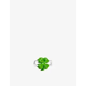 POUBEL Clover Sterling And Enamel Charm