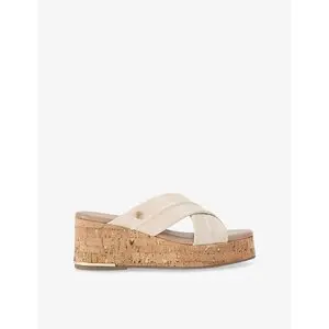 Carvela Fresco Cross-strap Leather Wedges