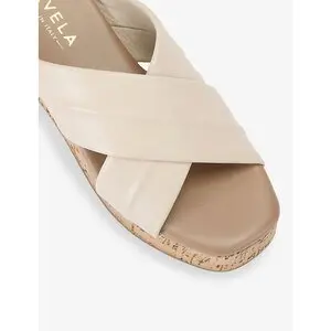 Carvela Fresco Cross-strap Leather Wedges