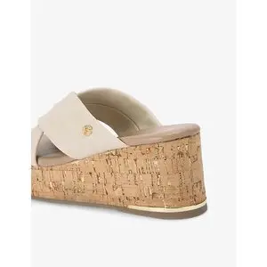 Carvela Fresco Cross-strap Leather Wedges