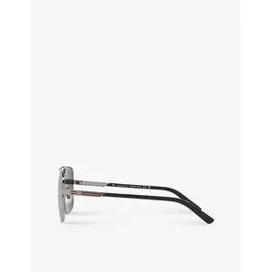 Gucci Rectangle-frame Metal Sunglasses