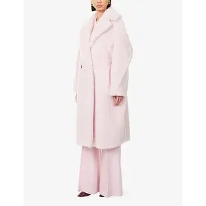Max Mara Teddy Bear Icon Alpaca Wool-blend Coat - Pink