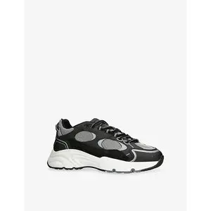 CLEENS Pulse Runner Leather And Mesh Trainers - Blk/white