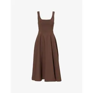 Oddmuse Square Neck Sleeveless Midi Dress