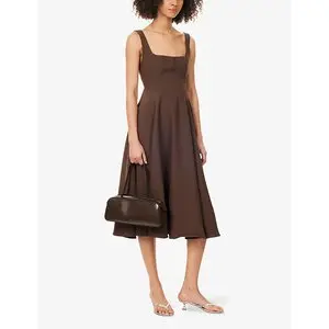 Oddmuse Square Neck Sleeveless Midi Dress