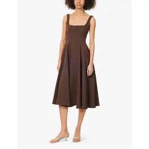 Oddmuse Square Neck Sleeveless Midi Dress
