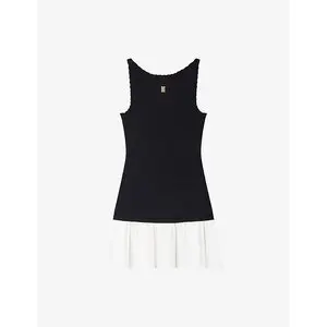 Sandro Two-tone Sleeveless Mini Dress
