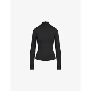 SKIMS Cotton Jersey Turtleneck Top - Soot