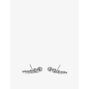 CARAT* LONDON Carissa Climber Earrings - Silver
