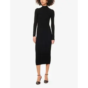 Givenchy Floral-lace Knitted Maxi Dress With Open Back