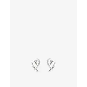 SHAUN LEANE Hook Heart Stud Earrings - Silver