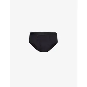 Sunspel Superfine Regular-fit Cotton Briefs - Black