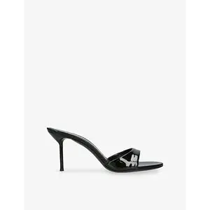 Paris Texas Lidia 70 Leather Heeled Mules - Black