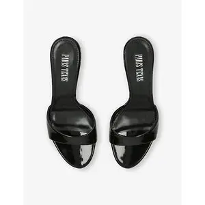 Paris Texas Lidia 70 Leather Heeled Mules - Black