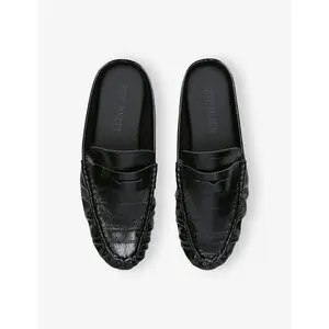 Steve Madden Faux-leather Mules With Penny Strap - Black