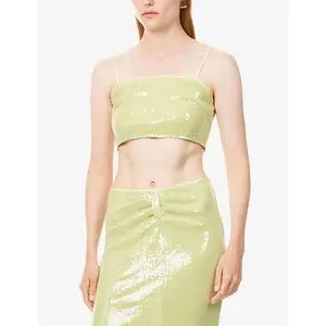 AMY LYNN Sequin Woven Top