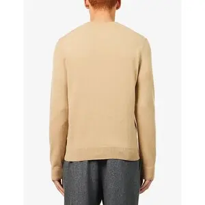 Play Comme Des Garcon Heart-embroidered Knitted Wool Jumper