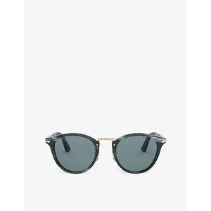 Persol Typewriter Edition Round-frame Sunglasses - Black