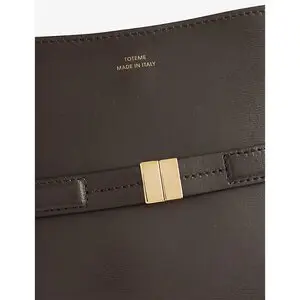 TOTEME Belted Leather Bucket Bag - Bark