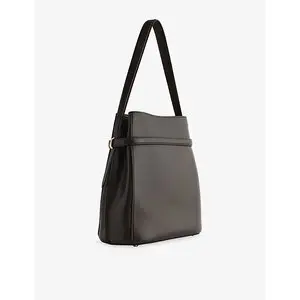 TOTEME Belted Leather Bucket Bag - Bark